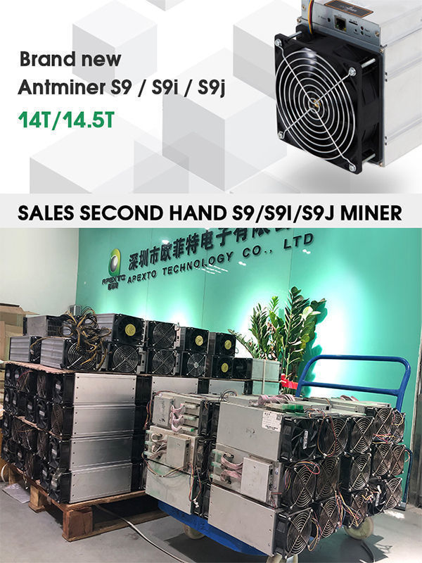 Asic Miner Machine S9/S9I/S9J 14T/14.5T with power supply, used ...