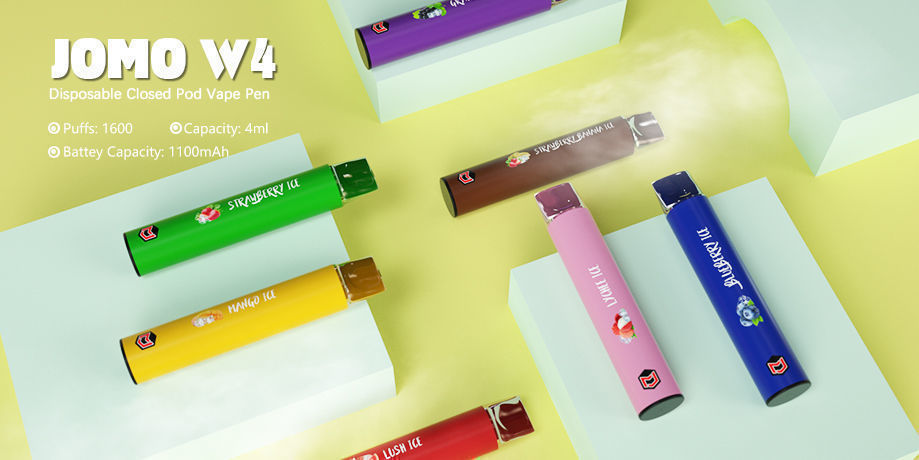 JOMO W4/ W4R disoposable vape pen 1600 puffs with 1100mAh battery, Vape ...