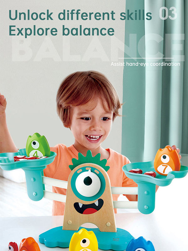 Hape Counting Game Toys Weighing Monster Math Scale Balance Preschool ...
