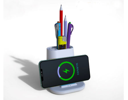 Promotional Pencel Holder with USB charger Wireless Charging Mobile ...