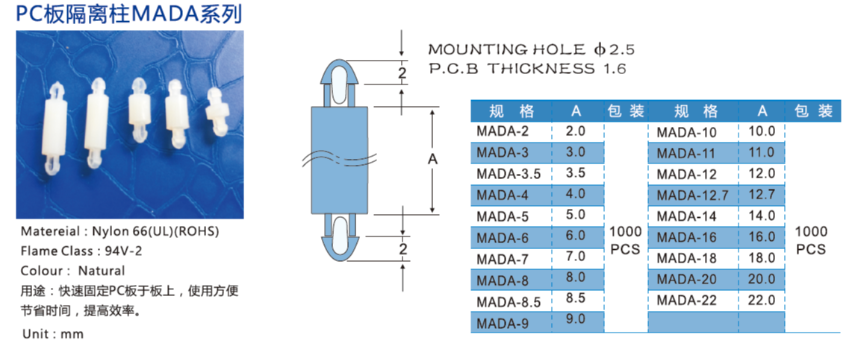 Plastic pcb spacer support PCB board standing spacer nylon spacer, PCB ...