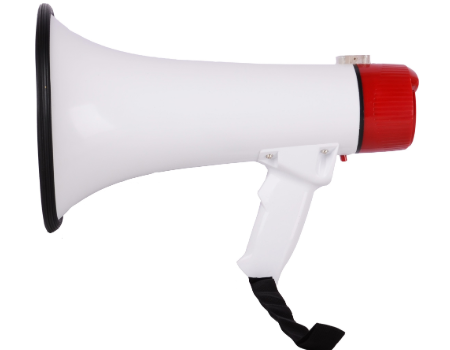 USB high power megaphone with whistle, handle megaphone USB megaphone ...