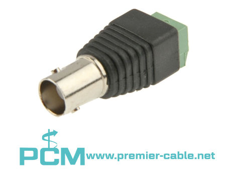 BNC Coaxial to 2 Pin Terminal DC Plug Connector, BNC to DC Connector DC ...