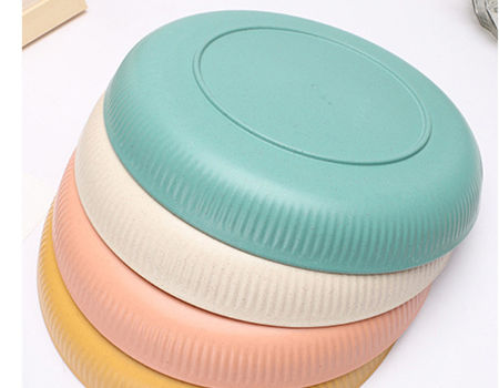 Wheat Straw Plate Reusable Biodegradable Japanese Style Round Plastic ...