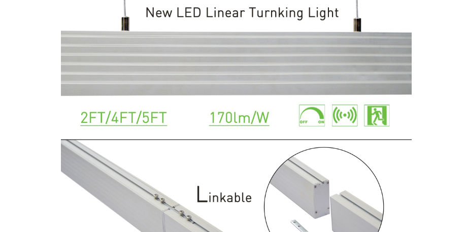 Residential Use 50W IP44 Suspended Asymmetric LED Linear Light ...