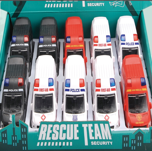 Emergency Vehicles Ambulance Toy Car Rescue Team Fire Rescue Police ...