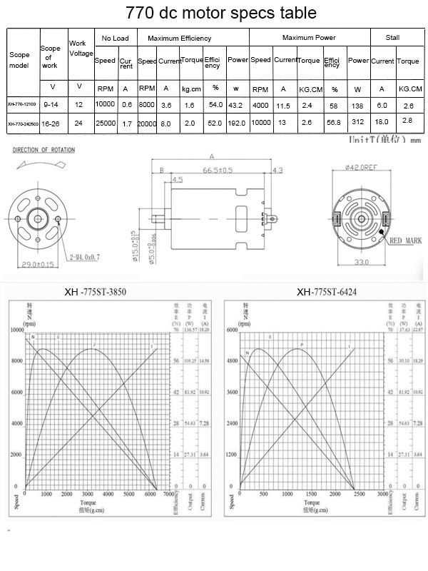Hot sale dynamo 12v motor dc 770 con bracket gasoline or electric ...
