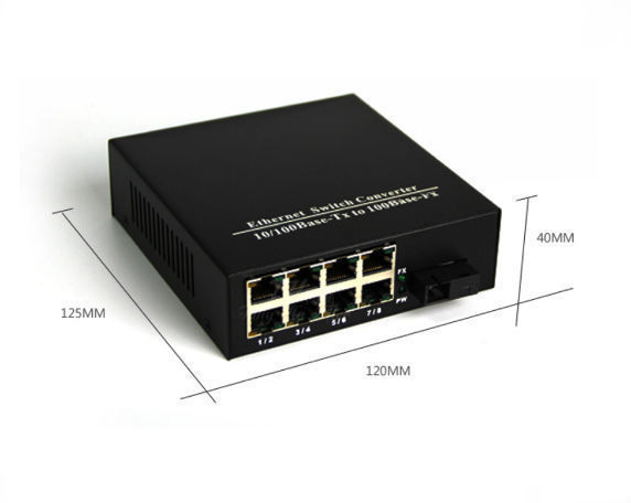 8 Ports 10/100/1000M Gigabit Ethernet Switch with SC Fiber Port, 8 ...