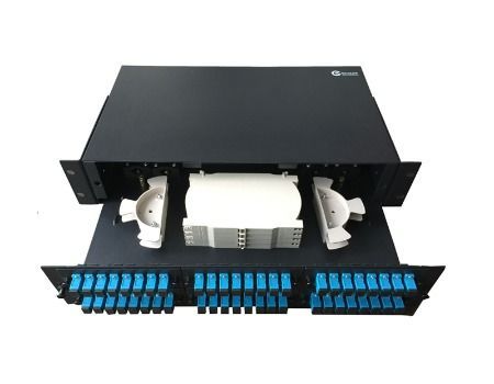 Gorelink Fiber Optic Rack Mounted Patch Panels,2U Patch panel,SC SM ...