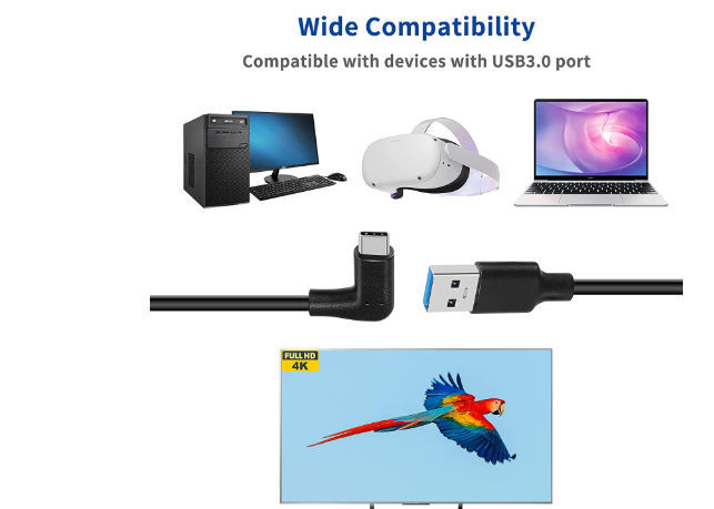 VR Link Cable Compatible for Oculus Quest 2, Fast Charing & PC Data ...