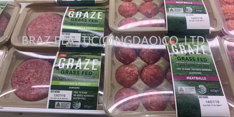 Big size plastic disposable black frozen meat/food blister packaging ...