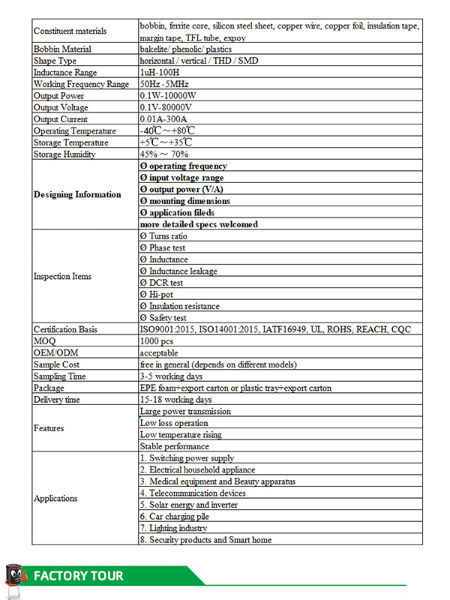 ER35/ERL/EER/ High frequency transformer 500w ferrite core Horizontal ...
