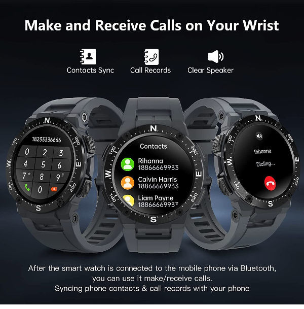 Smart Watch For Men Make And Answer Bluetooth Calls Activity Fitness ...