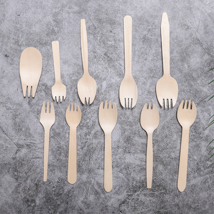 Buy Wholesale China Disposable Biodegradable Birch Bulk Wooden Sporks Spoon And Fork 2 In 1 ...