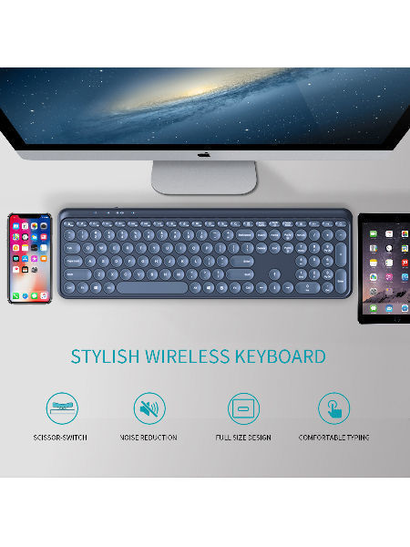 Buy Wholesale China Keyboards Ultra-slim Ergonomic Bluetooth Wireless ...