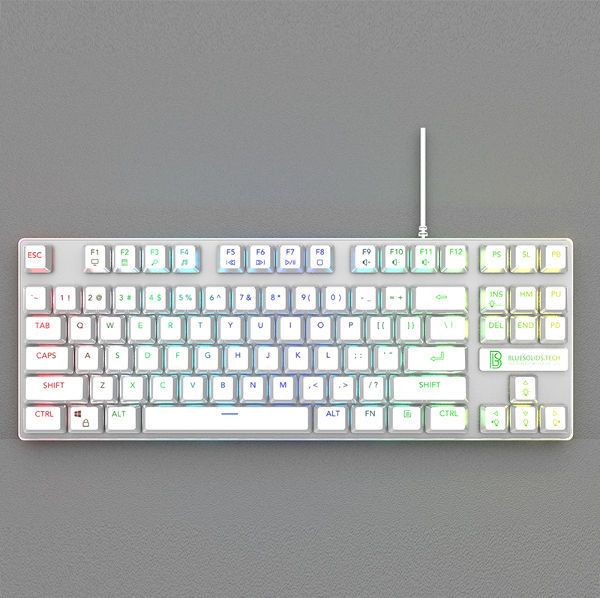 Tkl Layout Keyboard 87 Keys Membrane Gaming Keyboard Usb Wired With Led ...