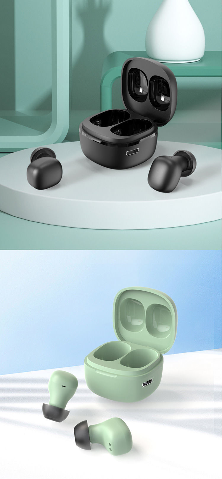 Tws T3 Wireless Earphones Bluetooth Earbuds Stereo Noise Cancelling ...