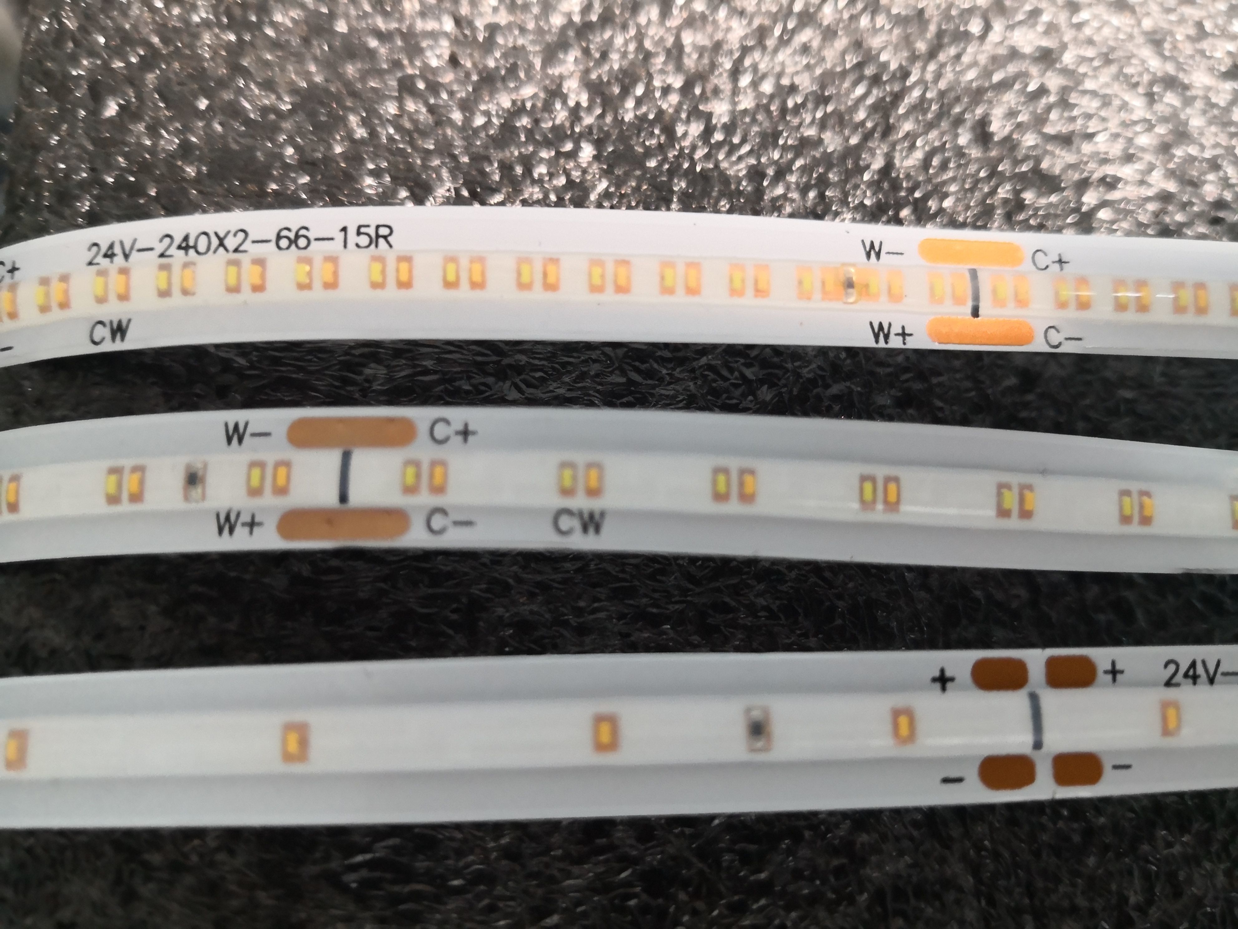 Dot-free Dimmable 24v Led Csp Strip Light 2 Color 3 Color R/g/b/w/ww ...