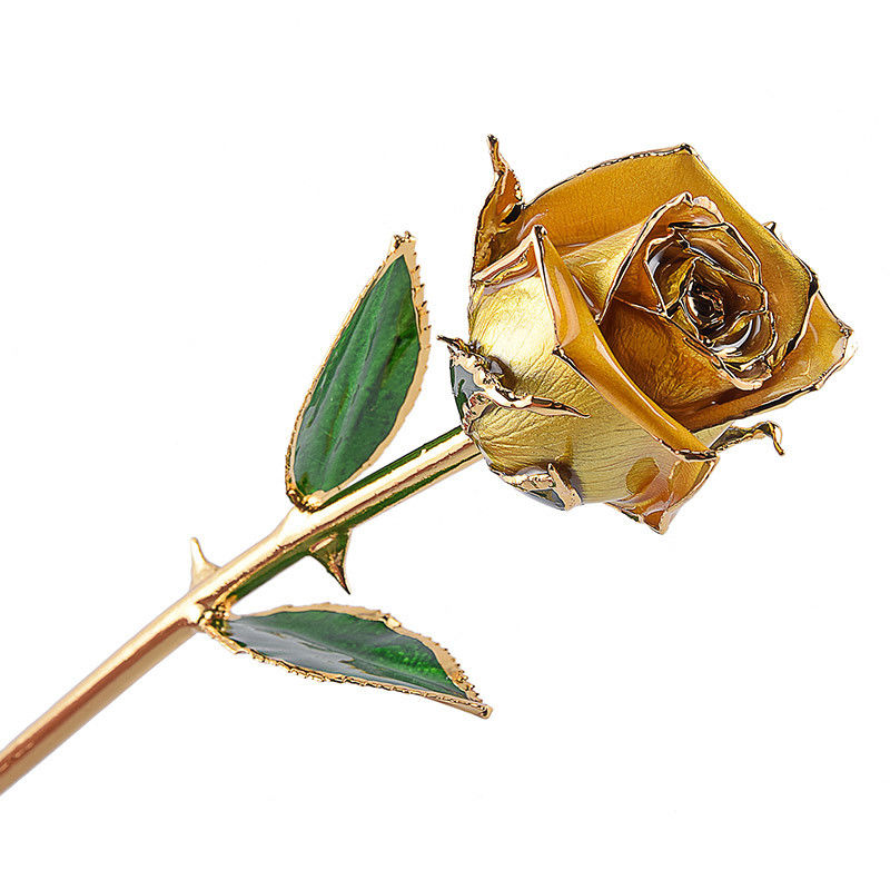 Bulk Buy China Wholesale Gold-trimmed Rose 24k True Flowers Dipped Rose ...