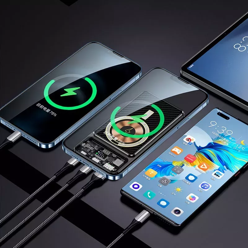 Buy Wholesale China 10000mah Magnetic Wireless Charging Transparent ...