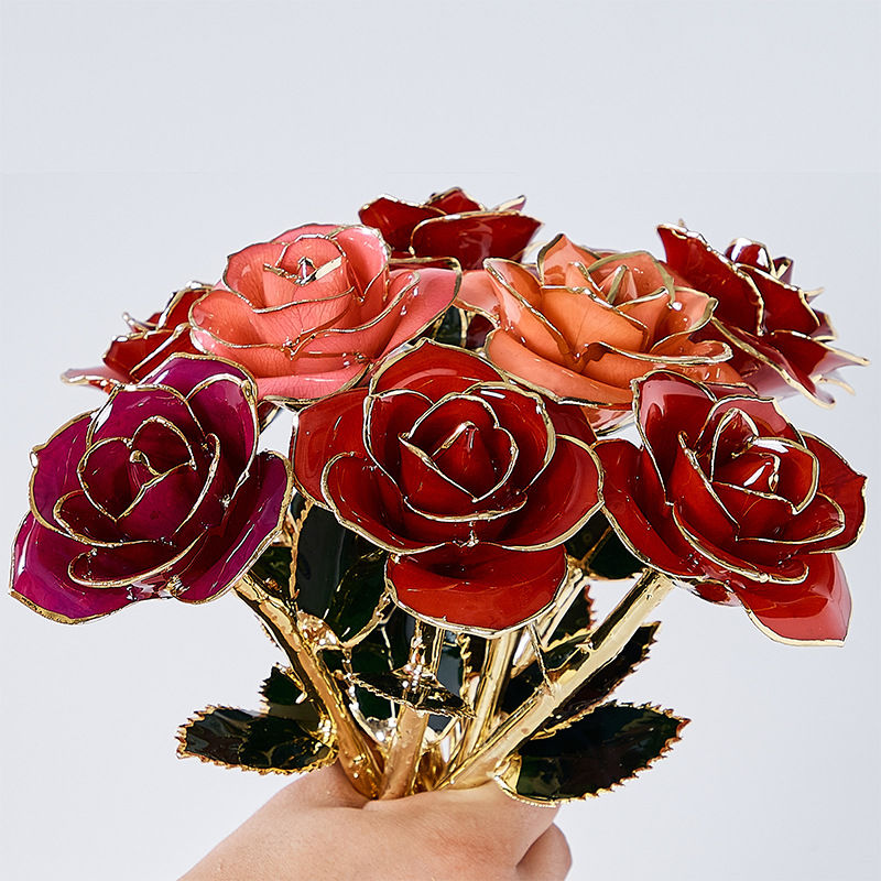 Buy Wholesale China 24k Gold Plated Rose True Flowers Gold Dipped Rose ...