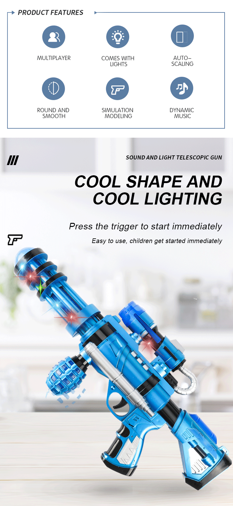 Buy Wholesale China Glowing Gun Children Boy Set Electric Space ...