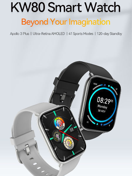 Buy Wholesale China Kw80 Amoled Display Reloj Intelegente Ce Rohs ...