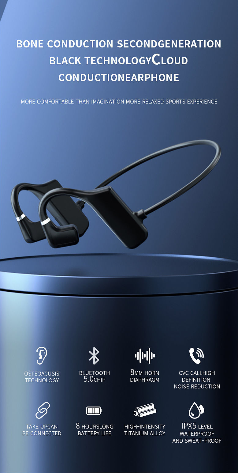 Buy China Wholesale Bone Conduction Earphone Sport Running Waterproof ...