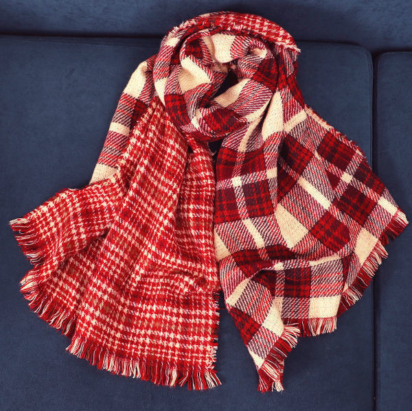 Buy Wholesale China New Wool Winter Scarf Christmas Plaid Scarf Shawl ...
