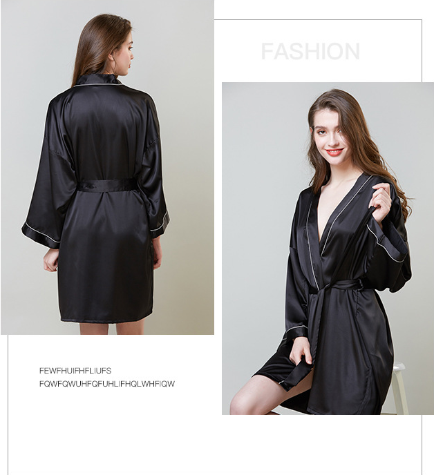 Buy Wholesale China Women's Sleeping Robes, Imitation Silk Nightgown ...