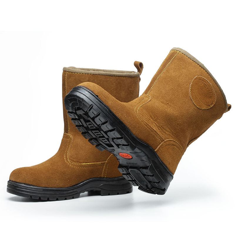 Wholesale High-top Industrial Safety Boots Anti-hit Anti-puncture Oil ...