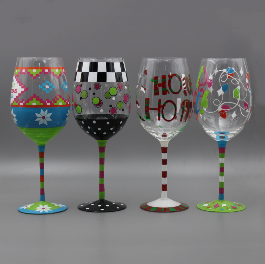 Buy Wholesale China Handmade Wine Glass Set, With Vintage Hand-painted ...