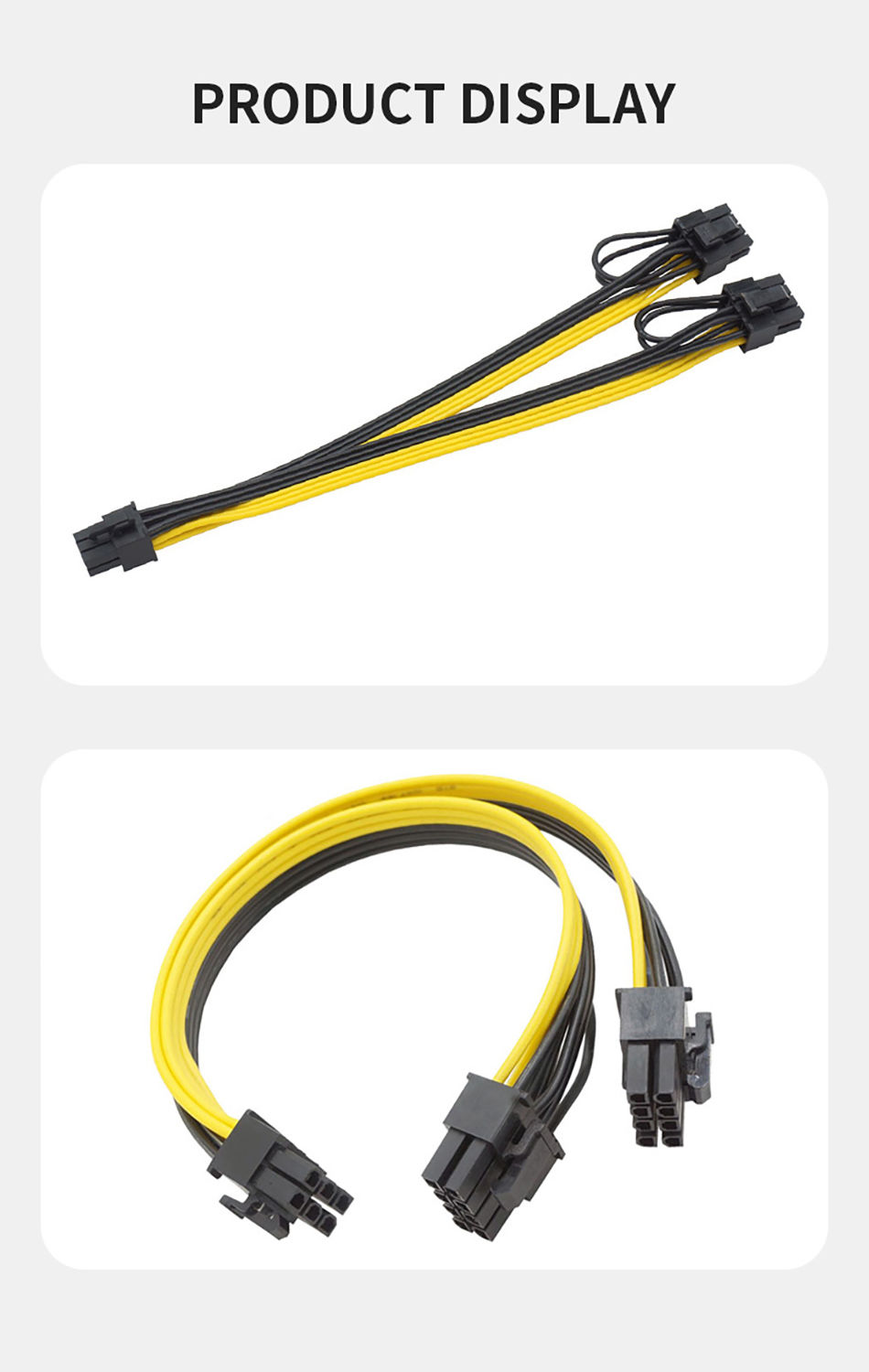 6 Pin Male To Dual 8 Pin Male Power Cable 6 Pin Male To Dual 8 Pin Male ...