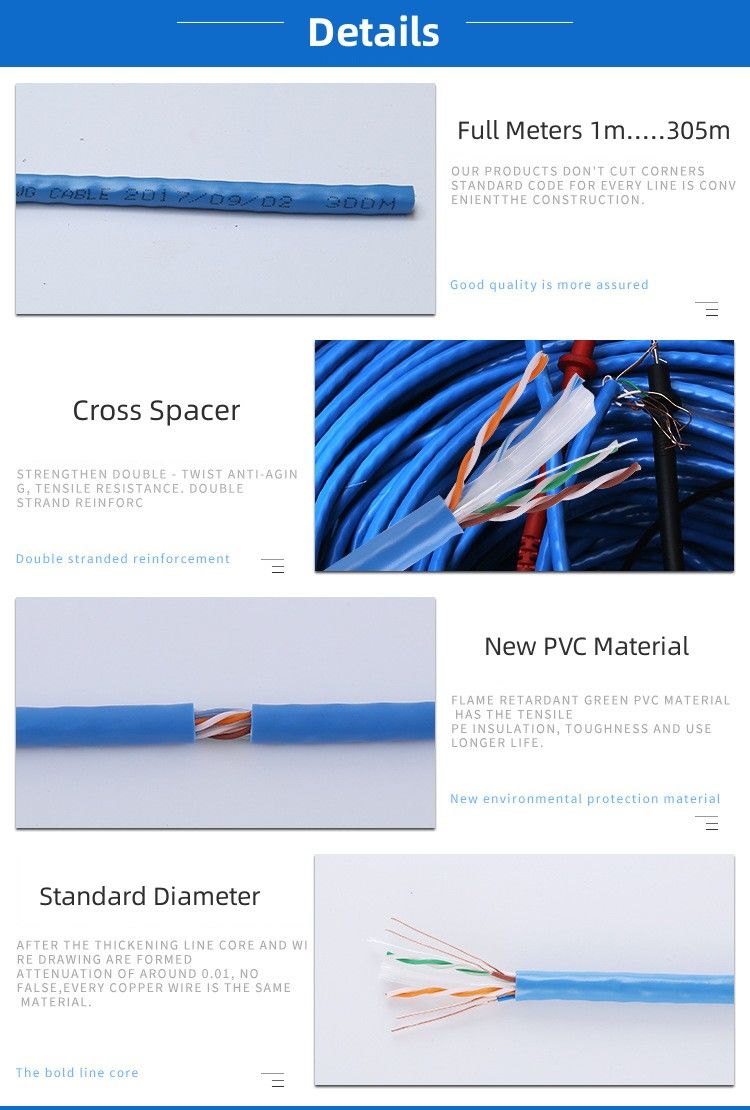 New Box 305m Cat6 Bulk Pure Copper Solid Utp Cable 1000ft Data Network ...