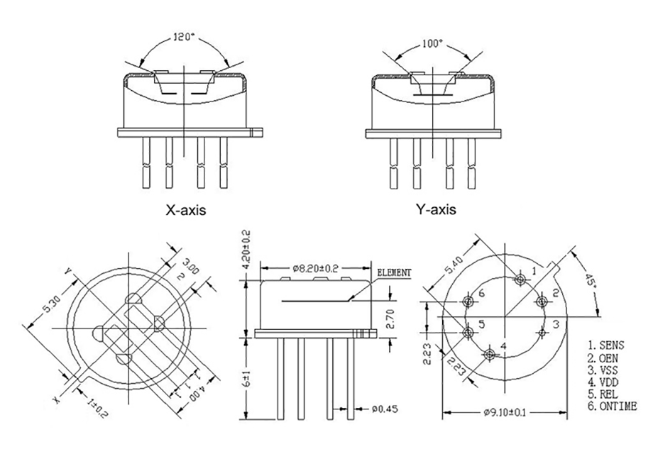 Competitive Price Digital Pyroelectric Infrared Sensor Ns612 6 Pins ...