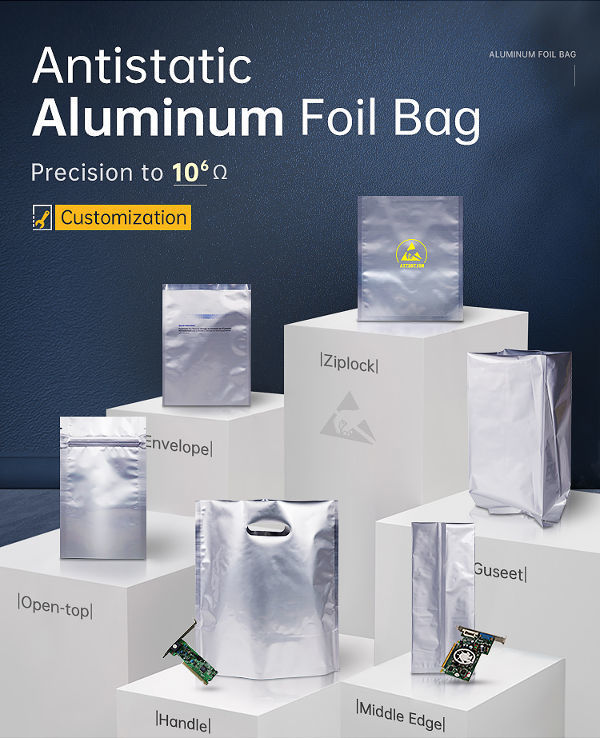 Anti- Static Esd Shielding Mbb Aluminum Foil Vacuum Cubic Moisture ...