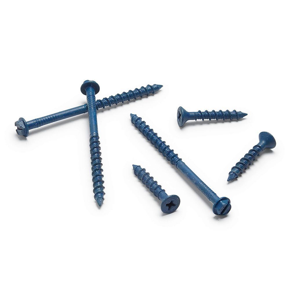 Heavy Duty Screws For Concrete And Block Blue Ruspert Coating Corrosion ...
