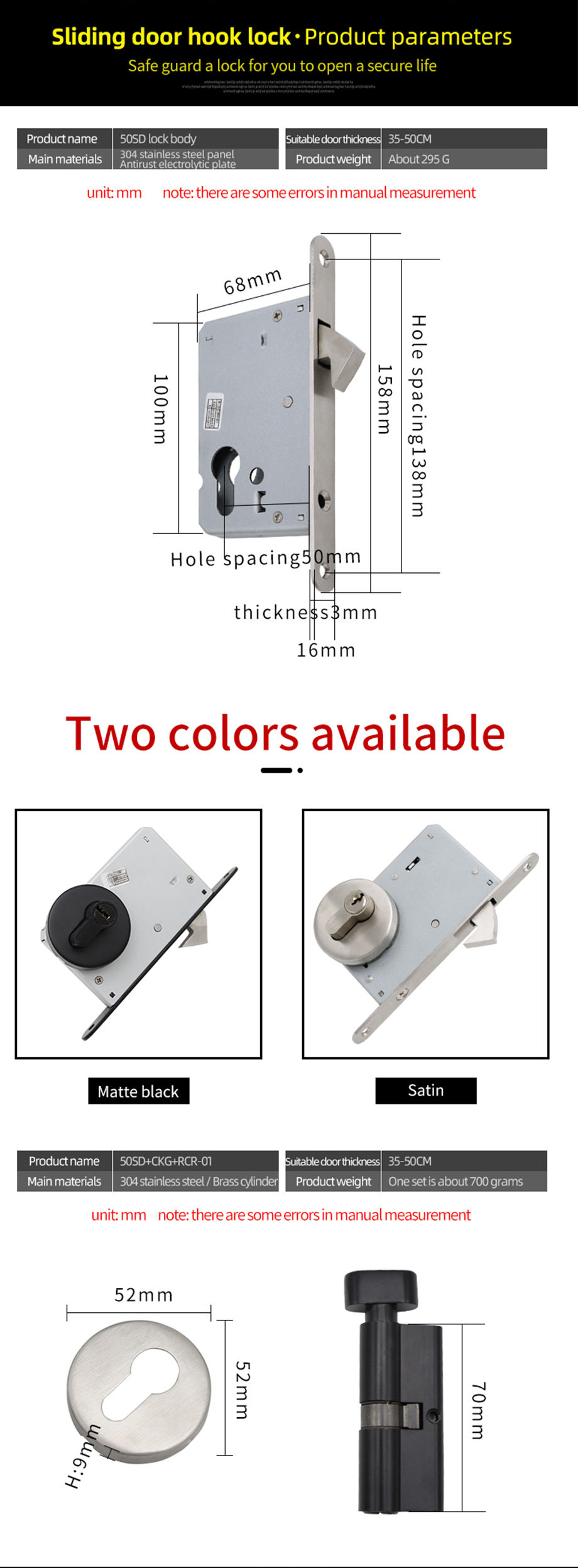 Hot Selling Stainless Steel 304 Sliding Door Lock For Modern House ...