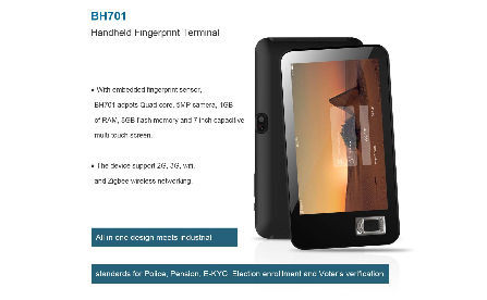 Buy Wholesale China Biometric Tablet Pc 7 Inch Handheld Smart Terminal ...