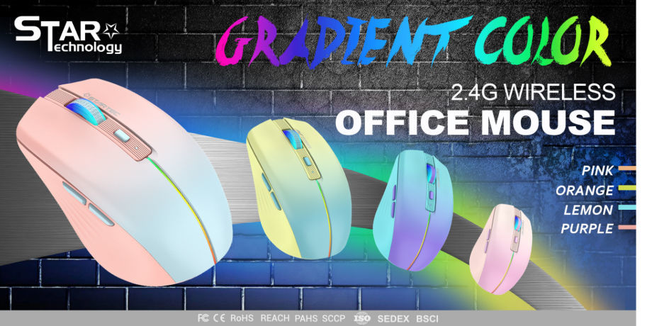 Buy Wholesale China Pc Mouse 2.4g 6d Unique Design Gradient Wireless ...