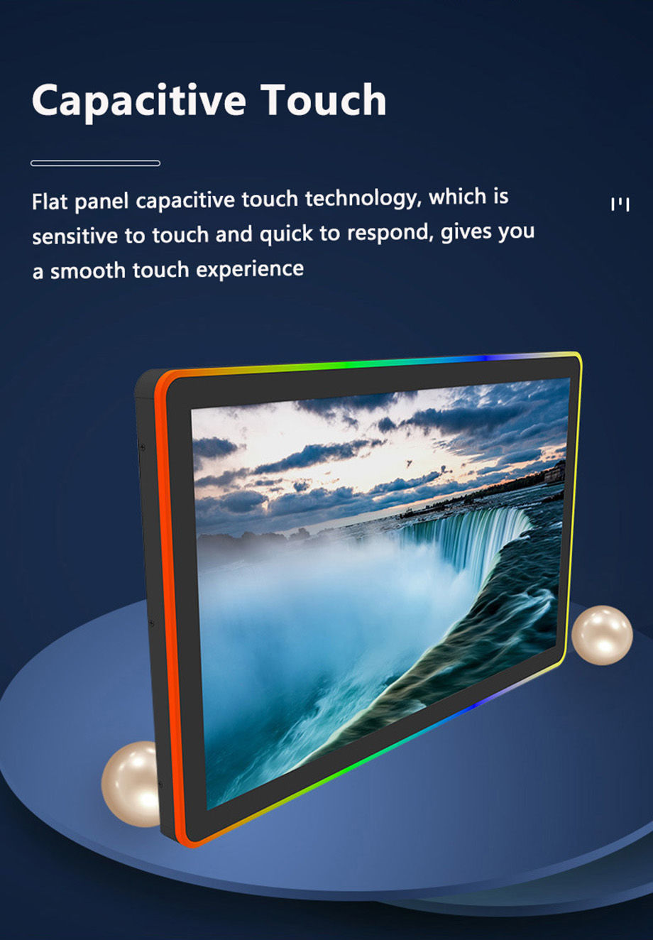 21.5" 23.8"27"32"43" Halo Framed Touch Screen Lcd Monitor Display With ...