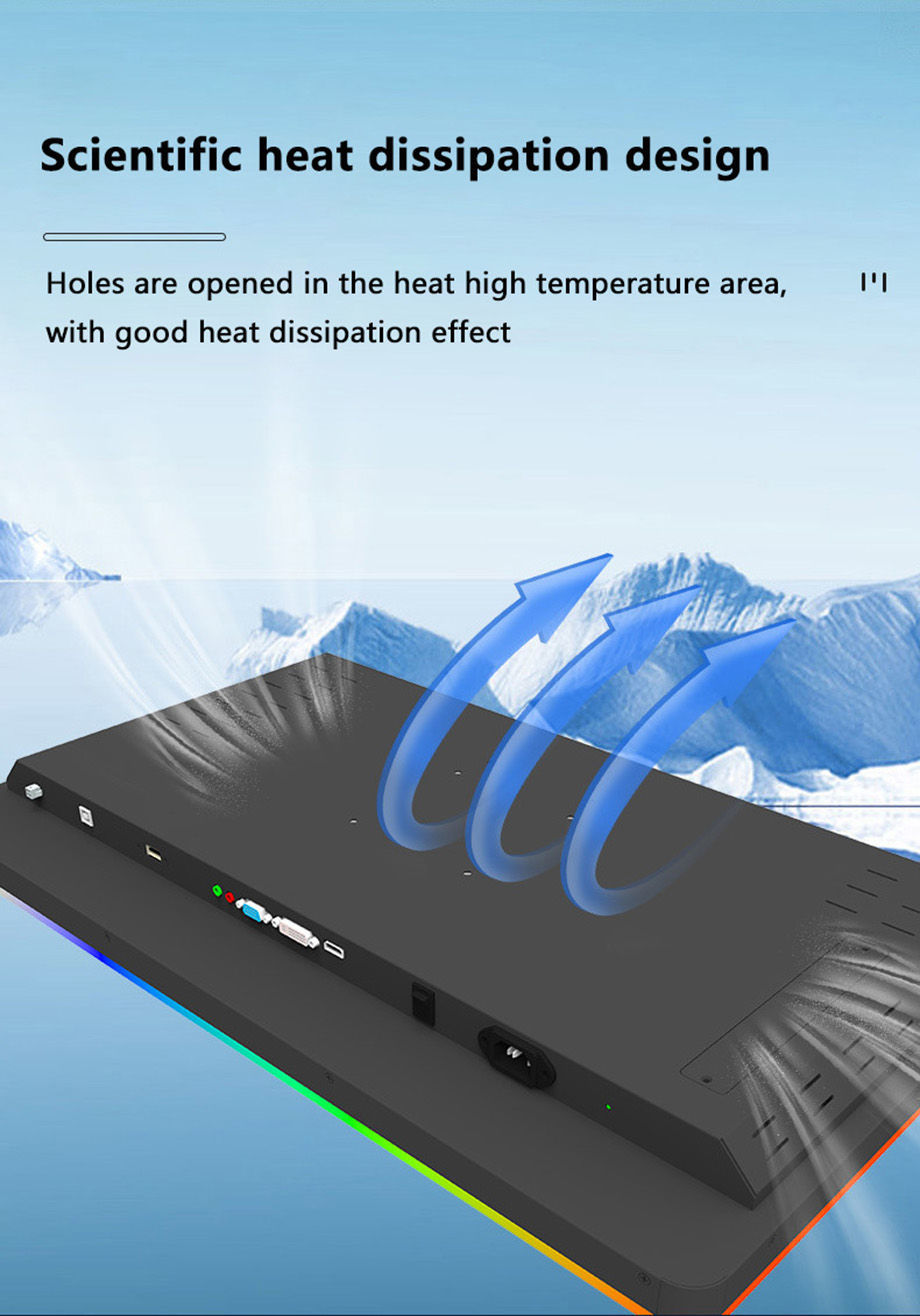 21.5" 23.8"27"32"43" Halo Framed Touch Screen Lcd Monitor Display With ...