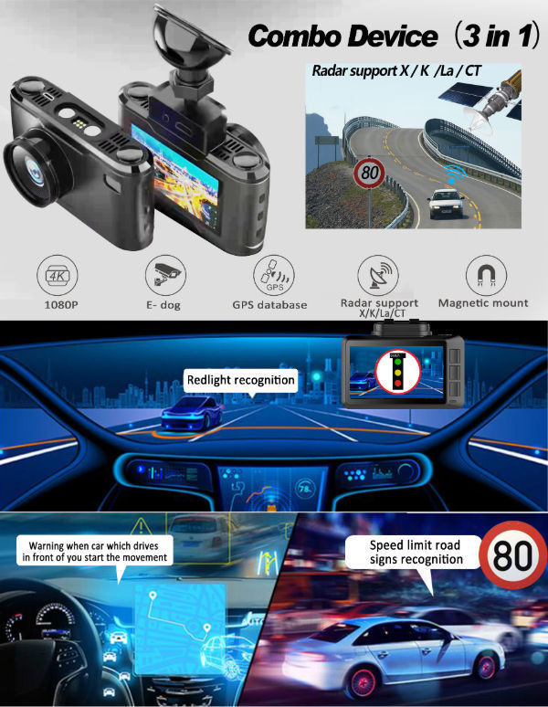 Buy Wholesale China Combo Car Dvr 1080p 3-in-1 Wifi Gps Radar Detectors ...