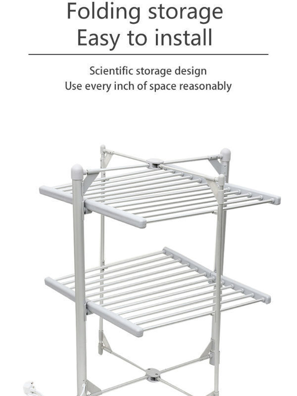 Buy Wholesale China 2-layer Metal Smart Stand Clothes Drying Foldable ...