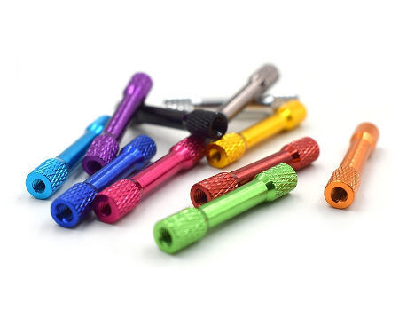Customized Aluminum Knurled Standoff Spacer Round Column Multicolor ...