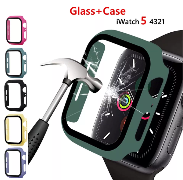 Buy Wholesale China Glass+case For A Watch Series 8 7 6 4 44mm 40mm ...