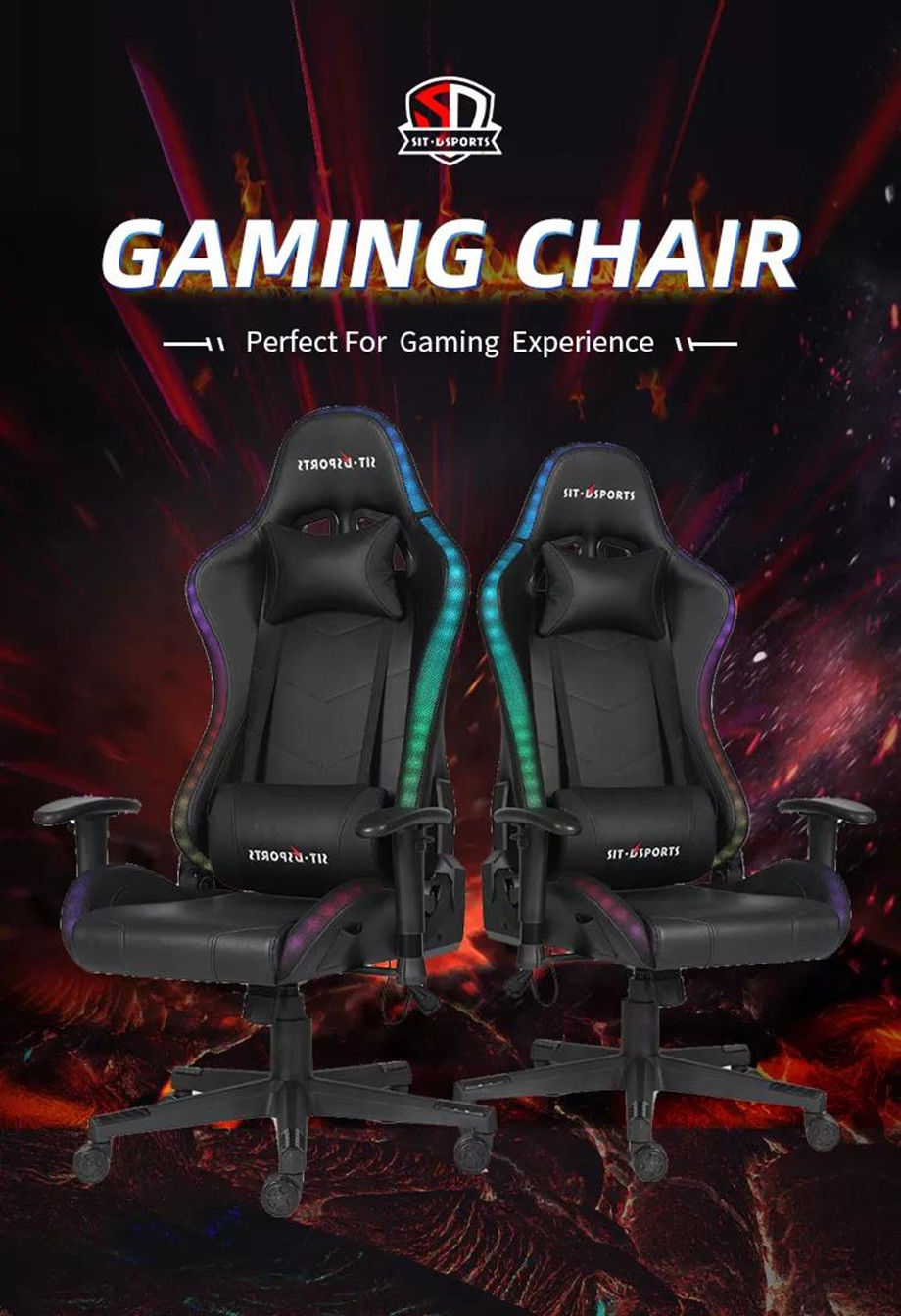 Buy Wholesale China Sit-dsports Black Leather Silla Gamer Rgb Led ...