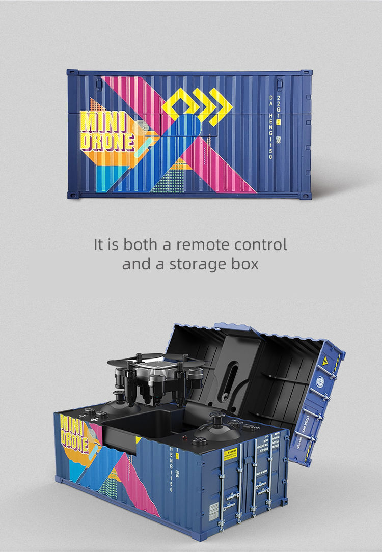 2.4g Wifi Mini Quad Rotor Uav Container Hd Camera Remote Control ...