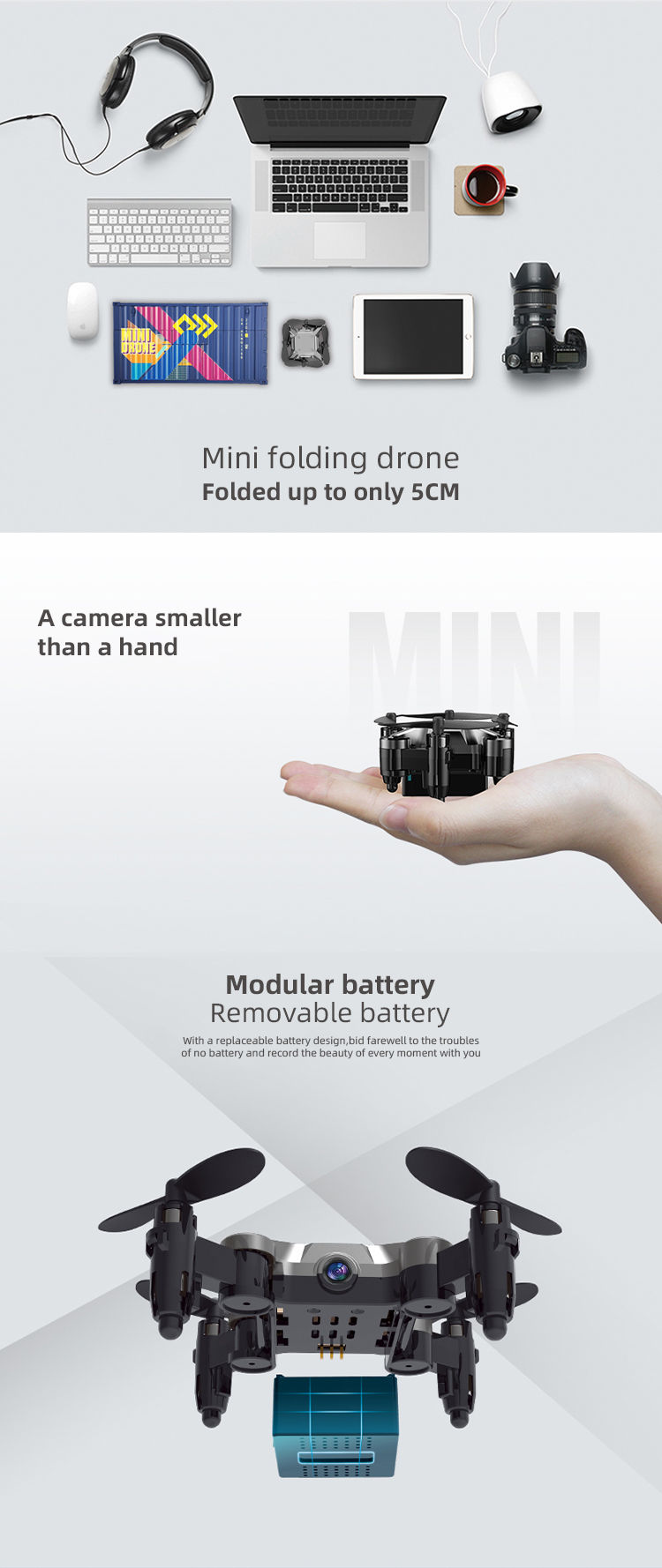 2.4g Wifi Mini Quad Rotor Uav Container Hd Camera Remote Control ...