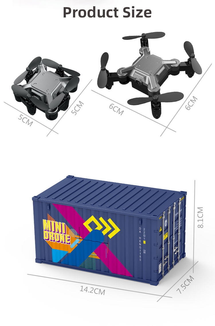 2.4g Wifi Mini Quad Rotor Uav Container Hd Camera Remote Control ...